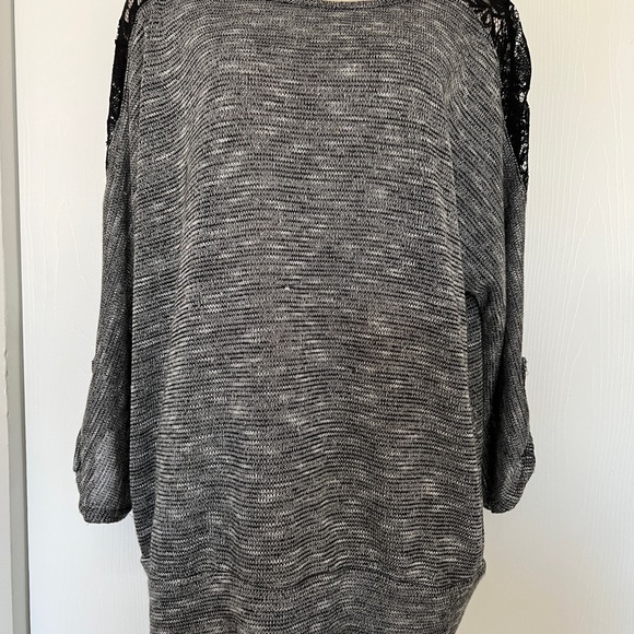 Alyx | Tops | Marbled Black And Silver Top With Lace Detail | Poshmark